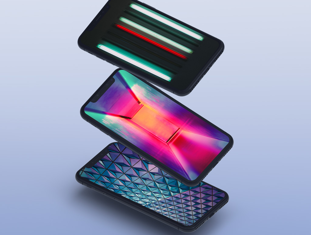 Exclusive Freebie: Cascading iPhones X Mockup - Mockup World