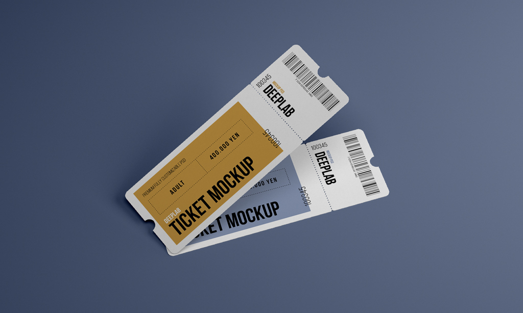 Ticket Mockup Set - Mockup World