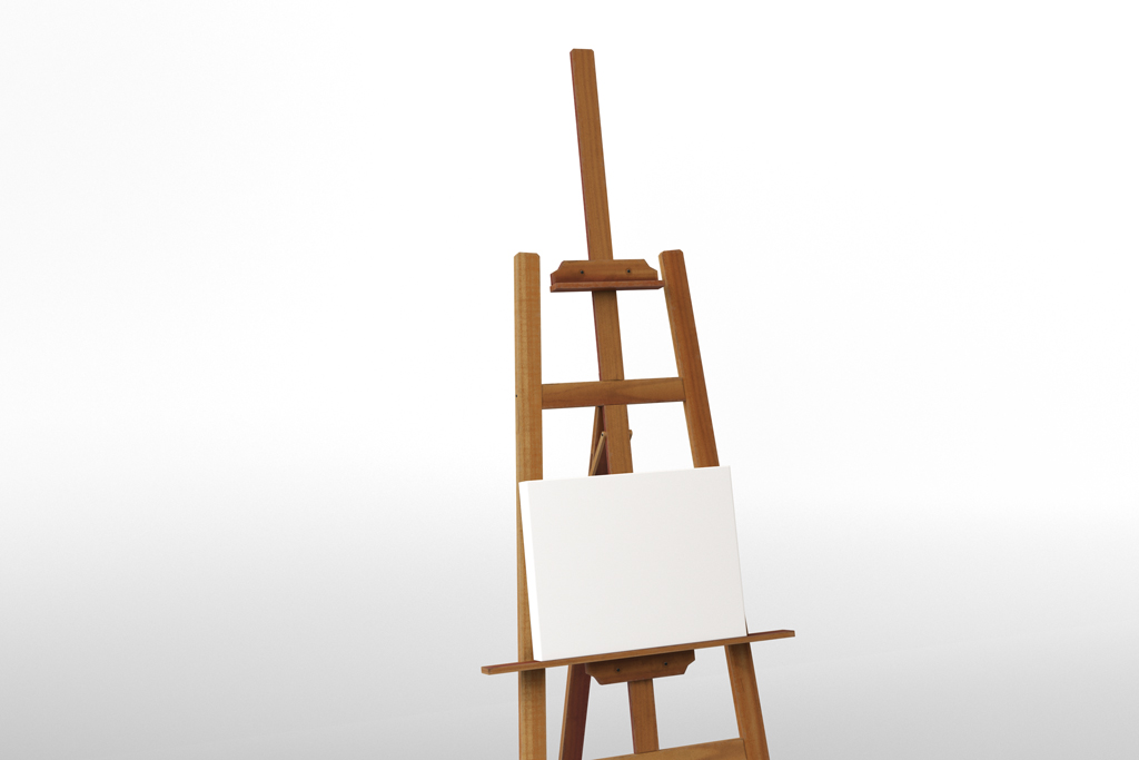 Easel and Canvas Mockup - Mockup World