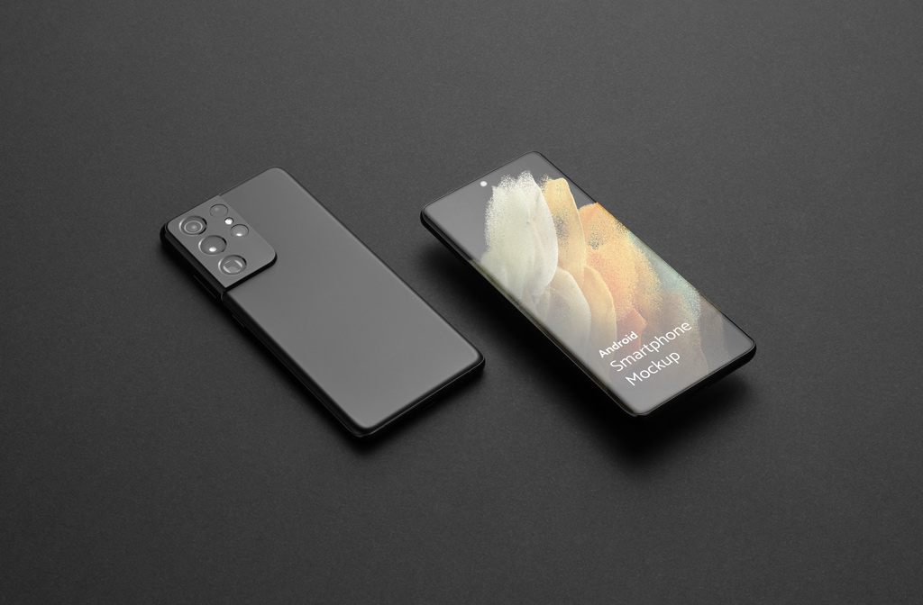 Isometric Samsung Galaxy S22 Ultra Mockup - Mockup World