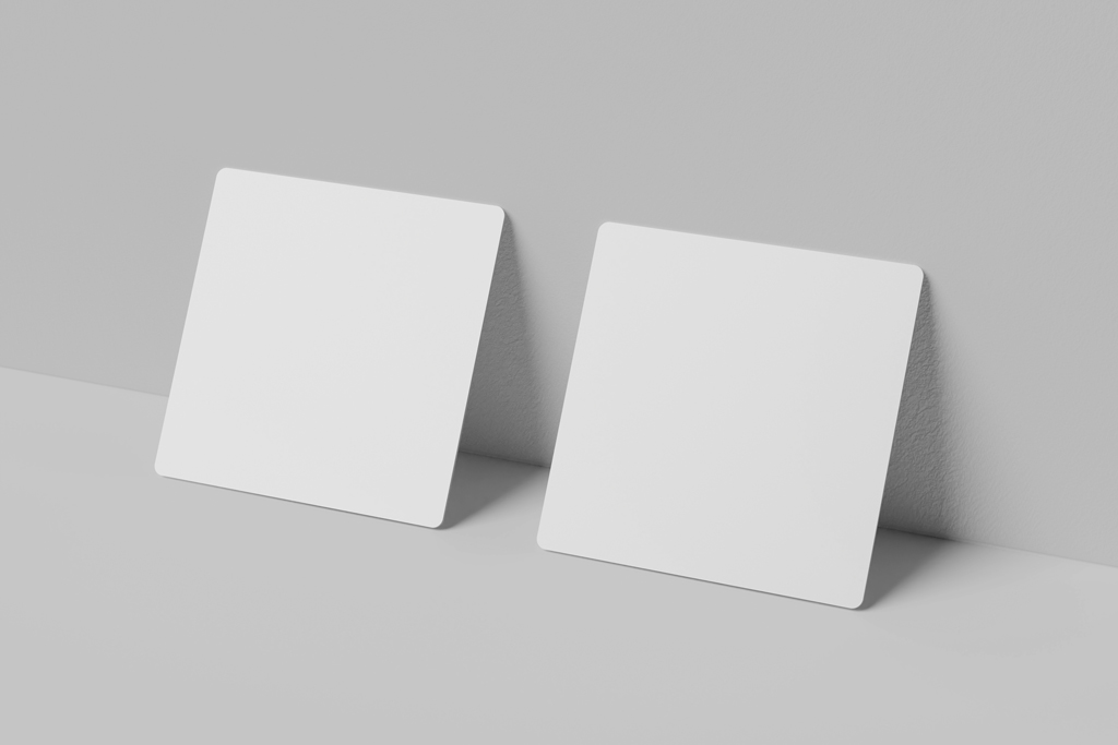 Square Business Cards round Corners Mockup Mockup World Square Business Cards round Corners Mockup Mockup World
