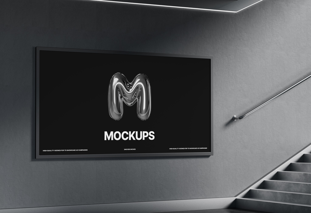 8 Free Wall Mounted Backlit Shop Sign Board Psd Mockups Good Mockups