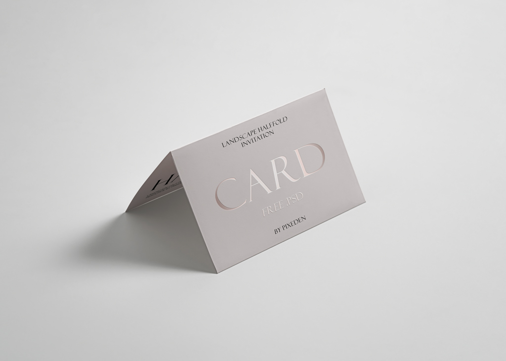 Folded Place Card Mockup - Mockup World
