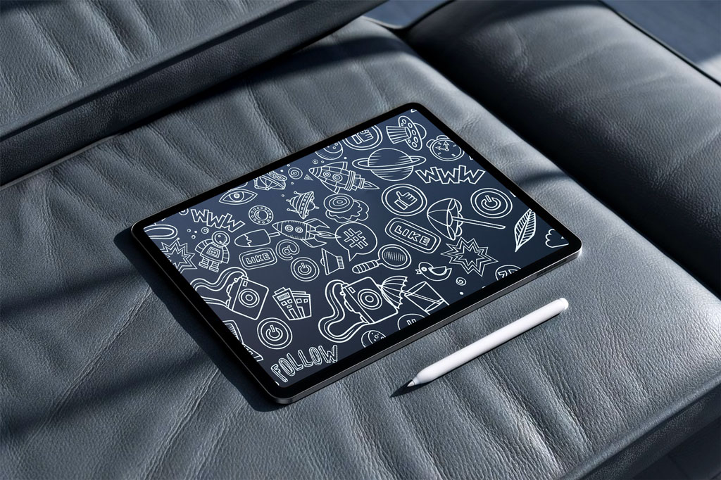 iPad with Pencil Mockup - Mockup World