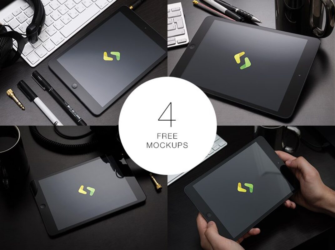 4 photorealistic iPad Mockups - Mockup World