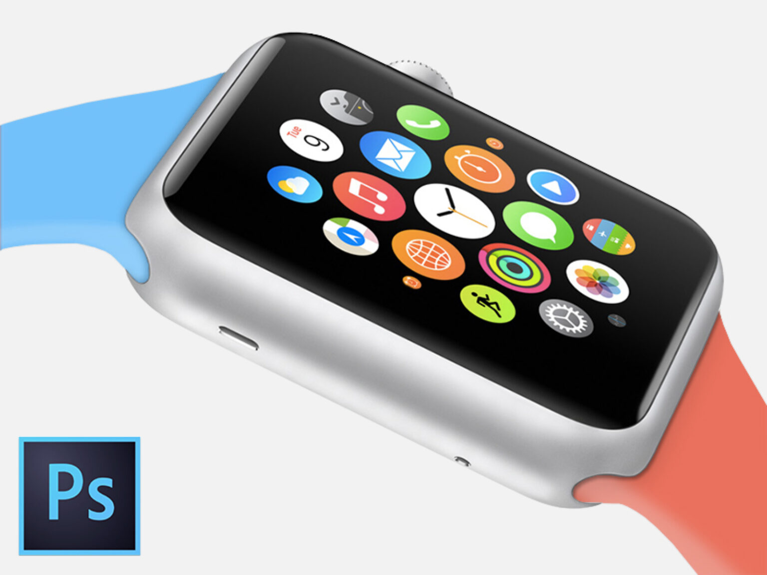 Apple Watch with editable Background Mockup - Mockup World