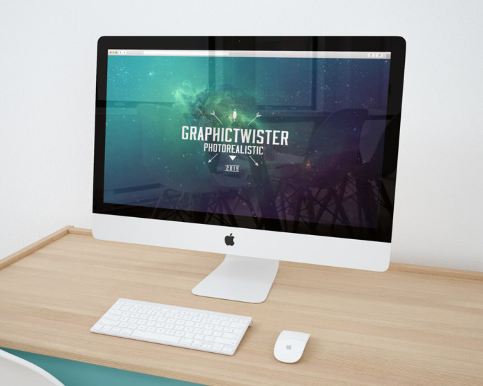 Office iMac on Desk Mockup - Mockup World