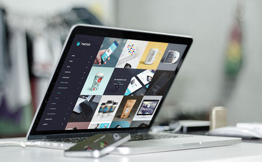 Macbook Pro Retina on Desk Mockup - Mockup World