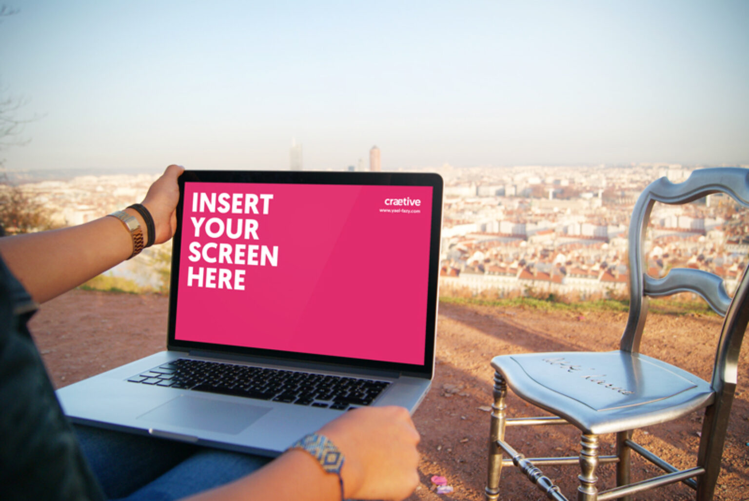 Collection of outdoor Macbook Retina 15" Mockups - Mockup World
