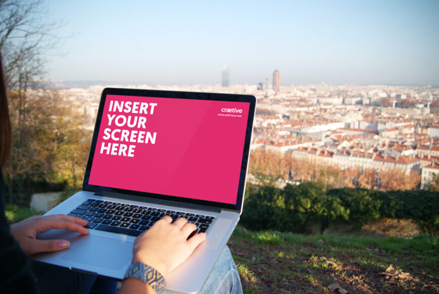 Collection of outdoor Macbook Retina 15" Mockups - Mockup World