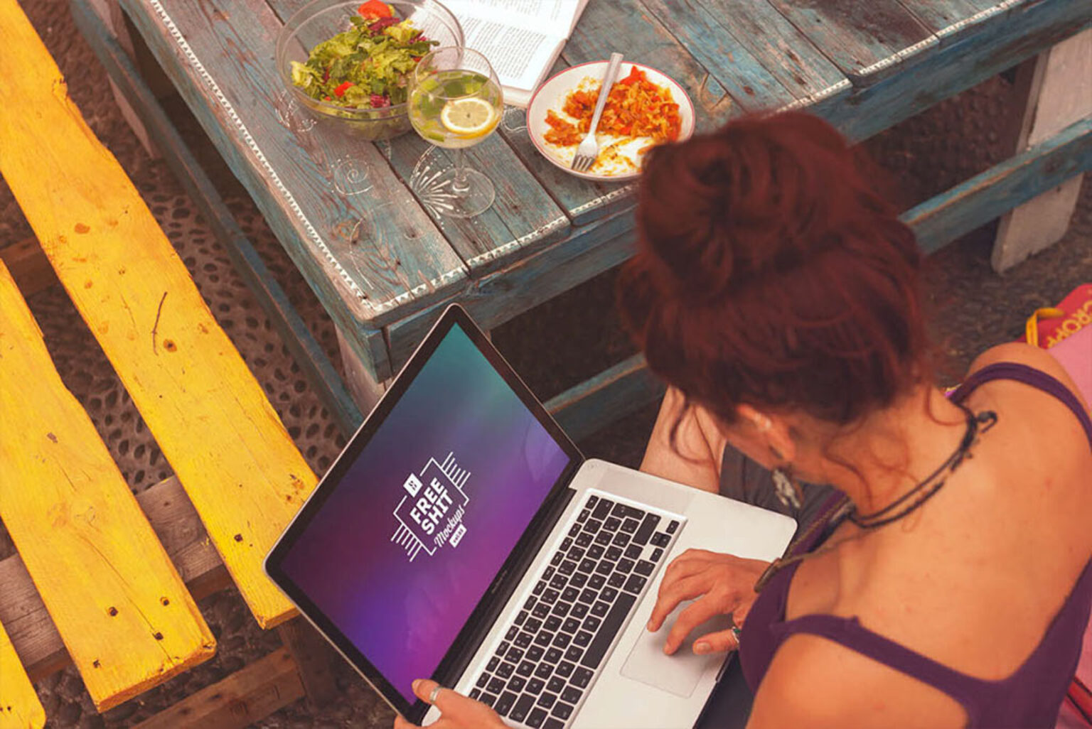 Summertime Outdoor MacBook and iPhone Mockup Bundle - Mockup World