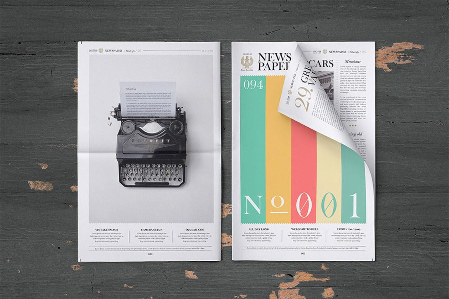 Front Page Newspaper Mockup - Mockup World