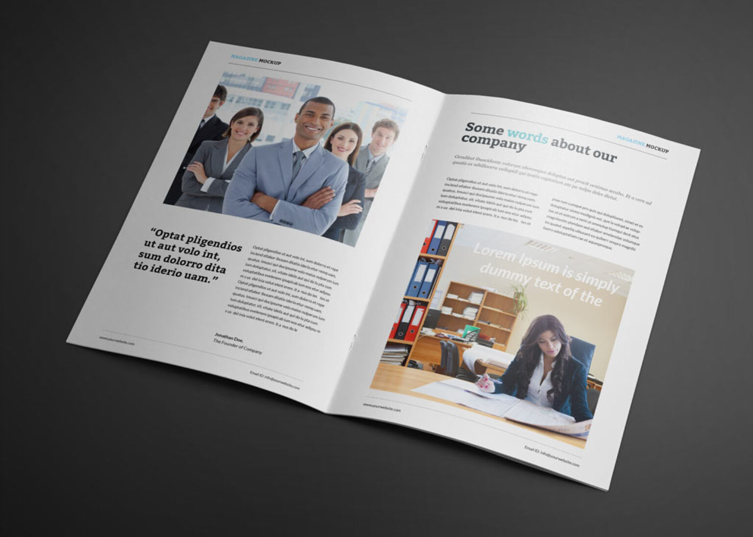 Set of photo-realistic Magazine Mockups - Mockup World