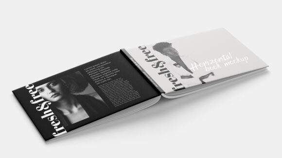 Horizontal Flip-Book Mockup Set - Mockup World
