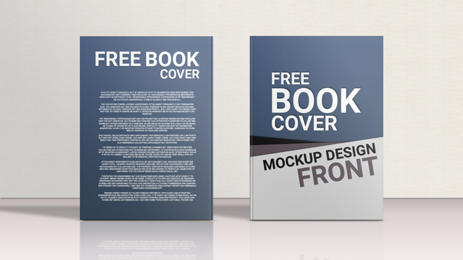 Standing Hardcover Book front Back Mockup Mockup World