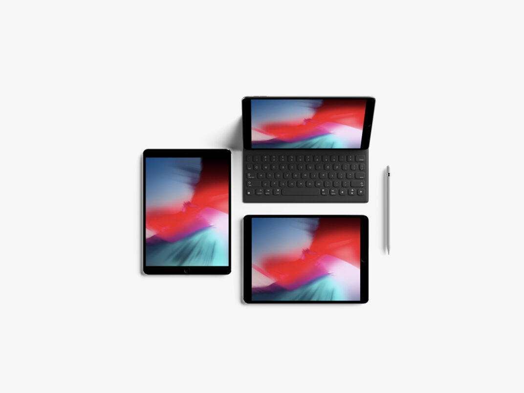 iPad Pro from Top-View Mockup - Mockup World