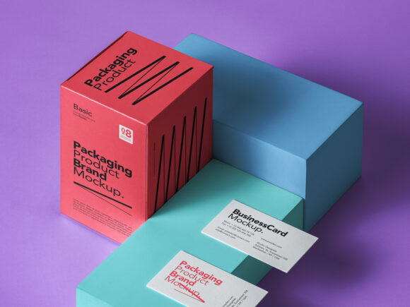 Boxes & Business Cards Mockup - Mockup World