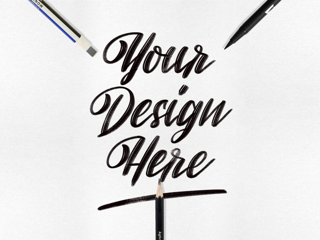 Lettering Presentation Mockup - Mockup World