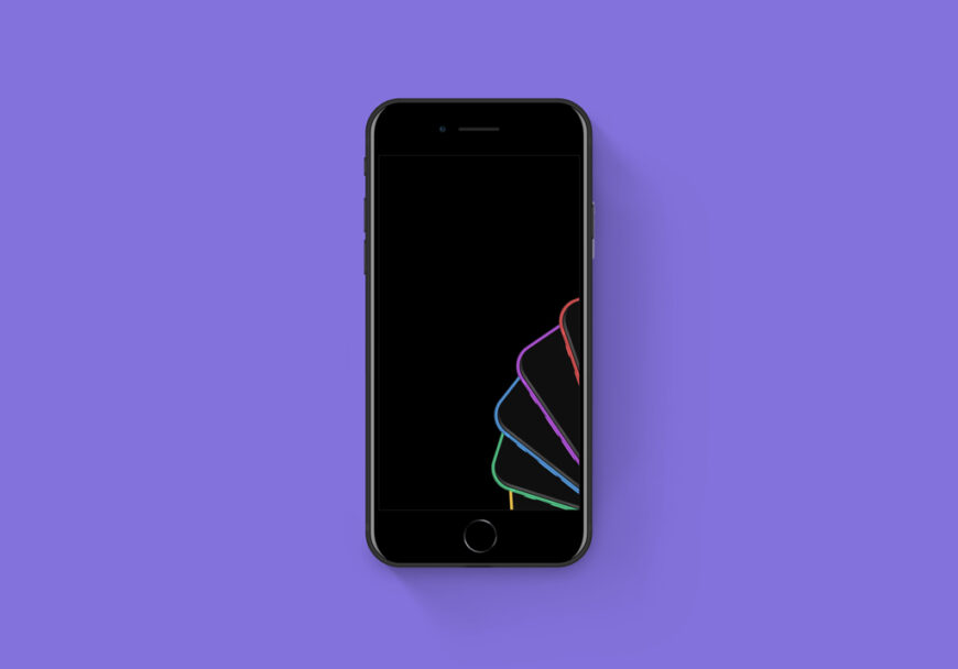Black iPhone SE Mockup - Mockup World
