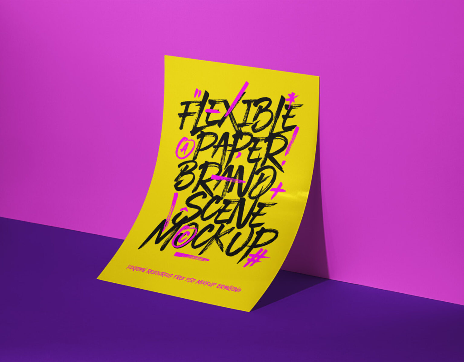 Paper Flyer Showcase Mockup - Mockup World