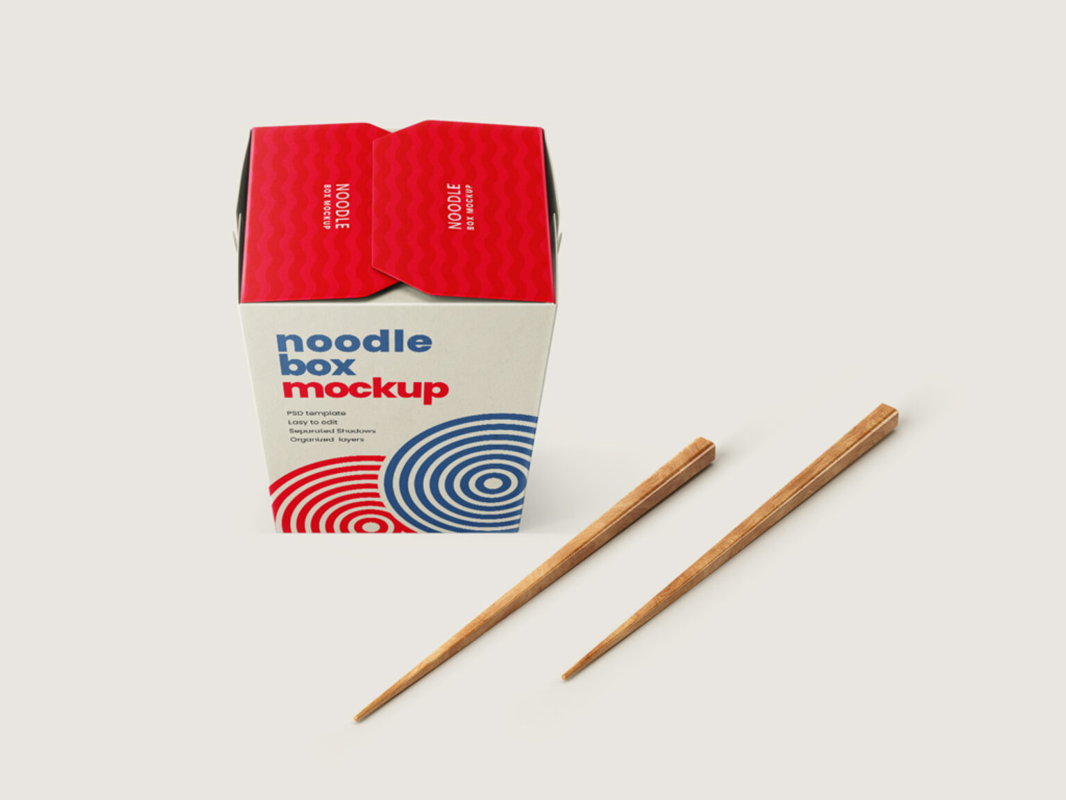 Noodle Box Mockup - Mockup World