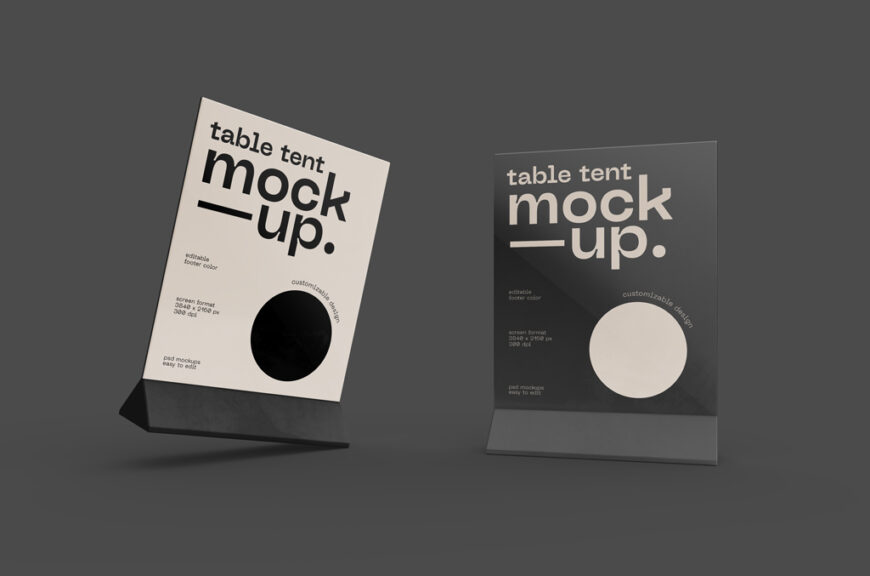 Table Tents Mockup - Mockup World