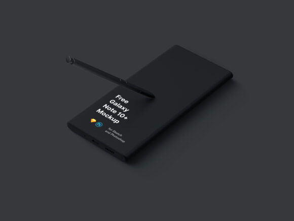 Samsung Galaxy Note 10+ (Clay Style Set) Mockup - Mockup World
