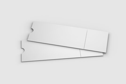 Perforated Tickets Mockup - Mockup World