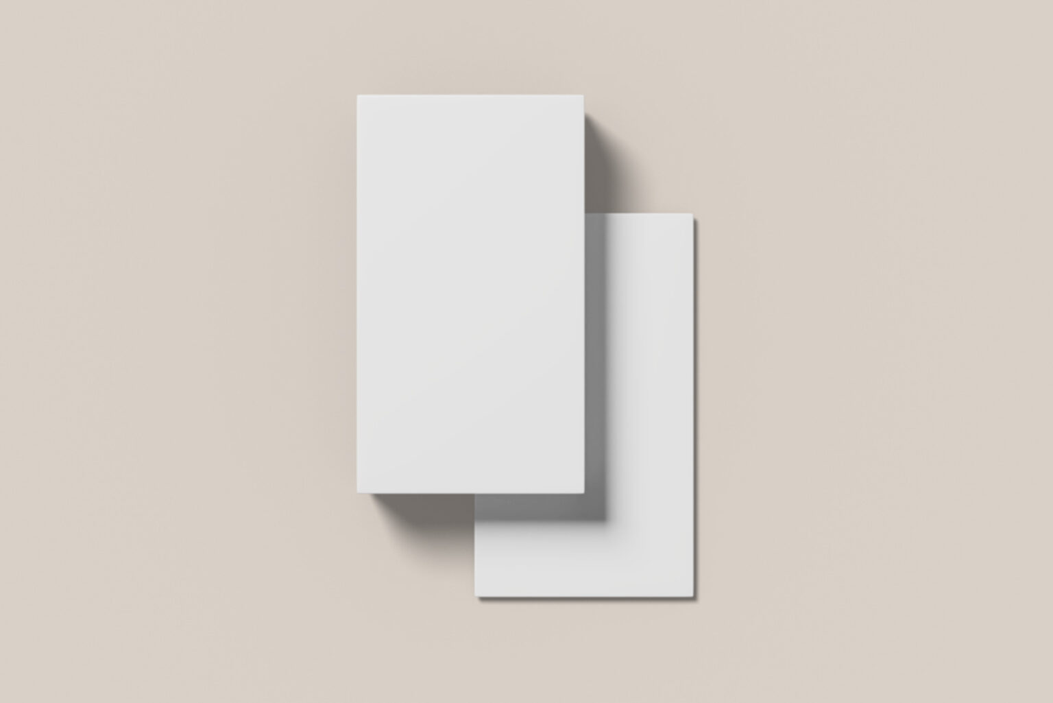 Vertical Business Cards Mockup - Mockup World