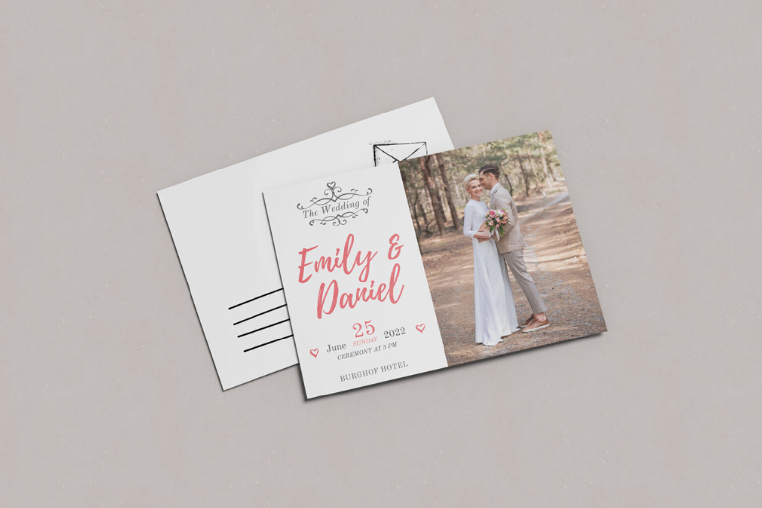 Postcards (front & back) Mockup - Mockup World