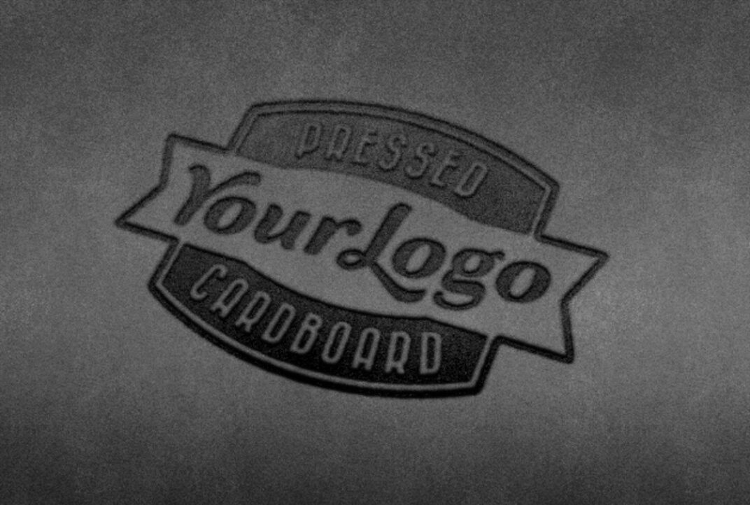 Cardboard Logo Mockup - Mockup World