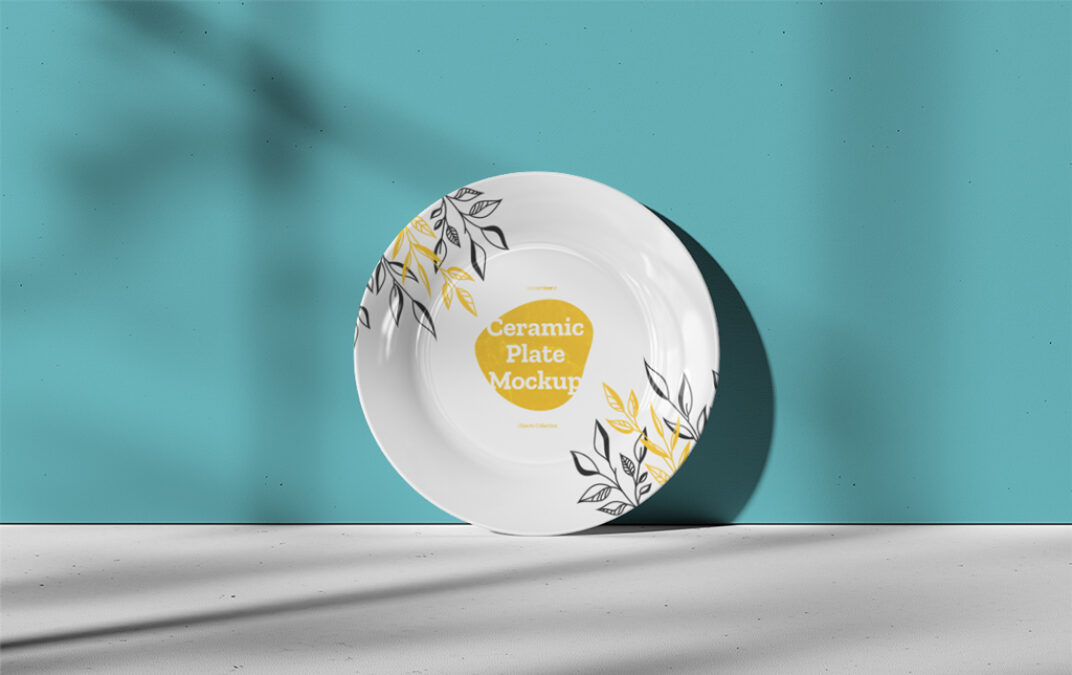 Ceramic Dinner Plate Mockup - Mockup World