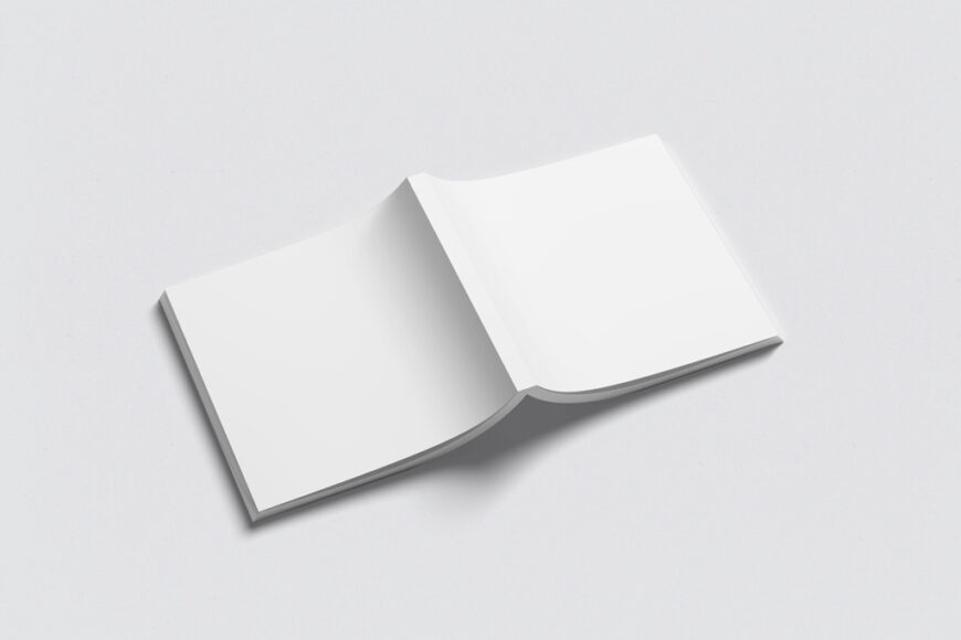 Thick square Magazine Mockup - Mockup World