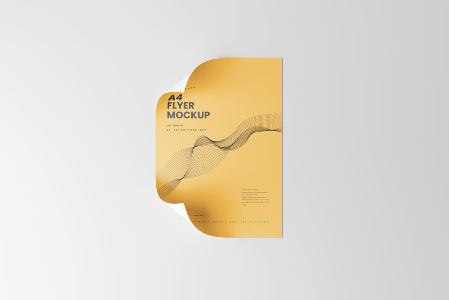 Curled Paper (A4) Mockup - Mockup World