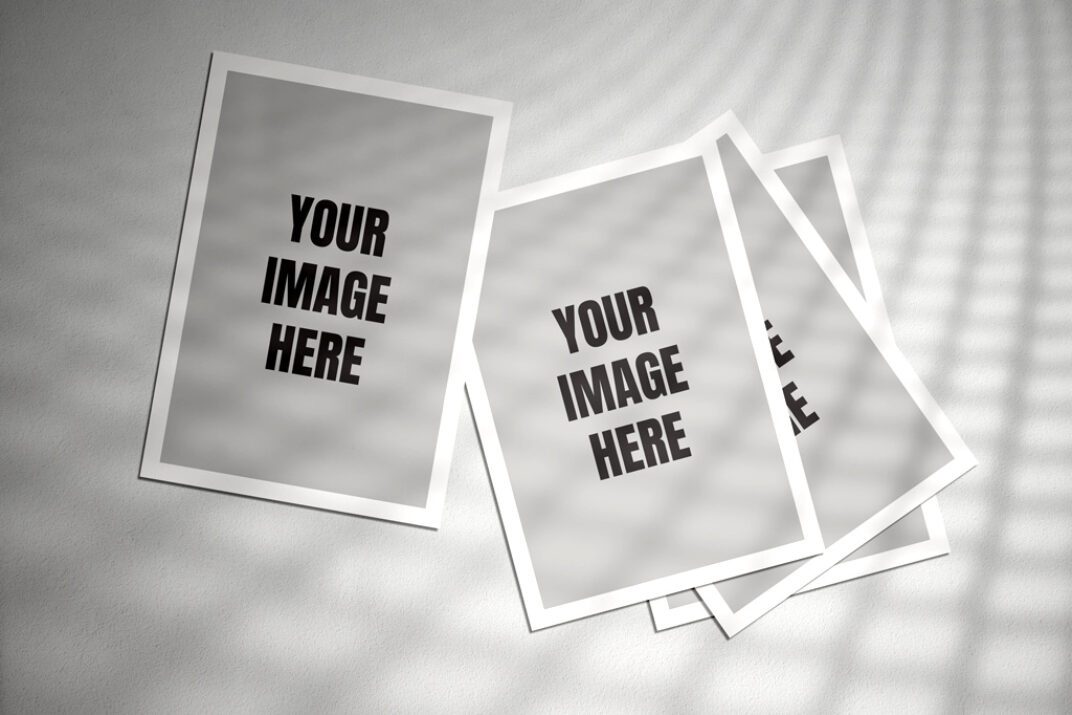 Four A4 Papers Mockup - Mockup World
