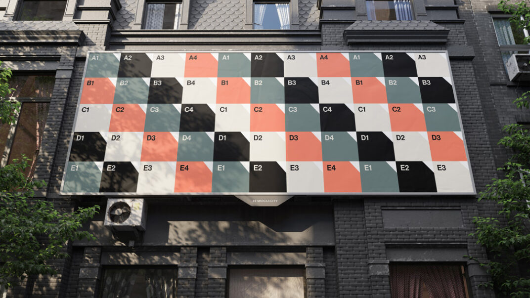 Big Billboard on Brick Wall Mockup - Mockup World