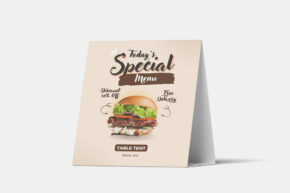 Paper Table Tent Mockup - Mockup World