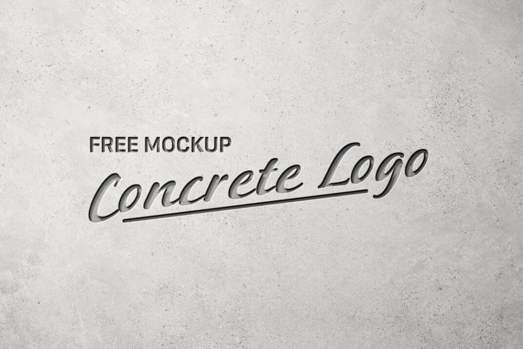Logo on Concrete Wall Mockup - Mockup World