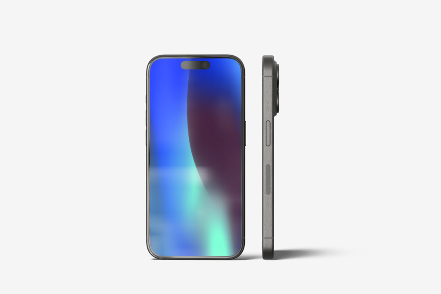 iPhone 15 Pro (Front & Side) Mockup - Mockup World