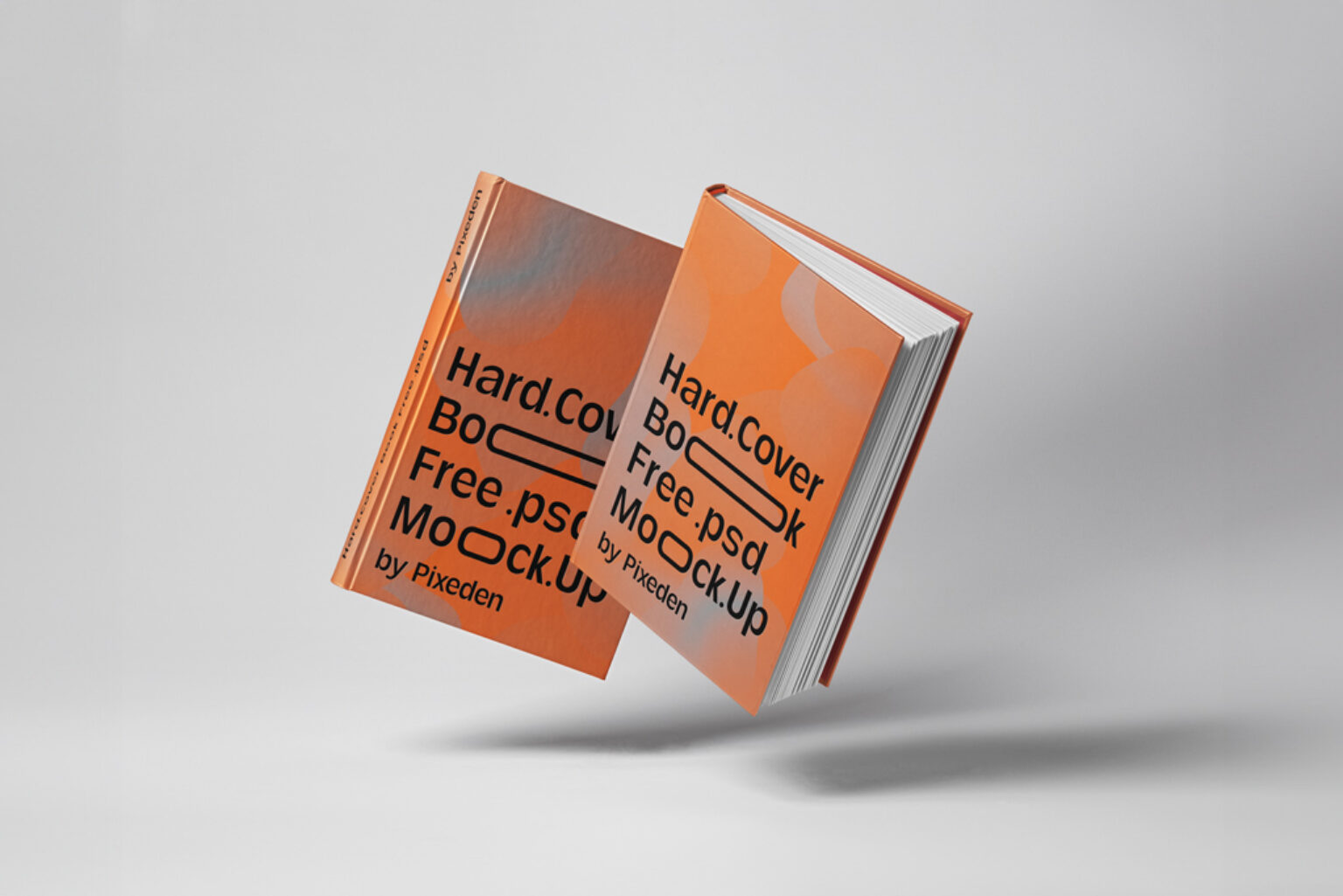 Floating Hardcover Books Mockup - Mockup World