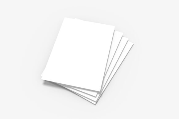 Clean Stack of Flyers Mockup - Mockup World