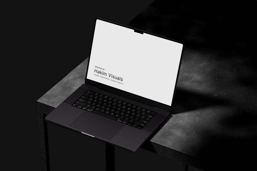 Dark MacBook Pro Mockup - Mockup World