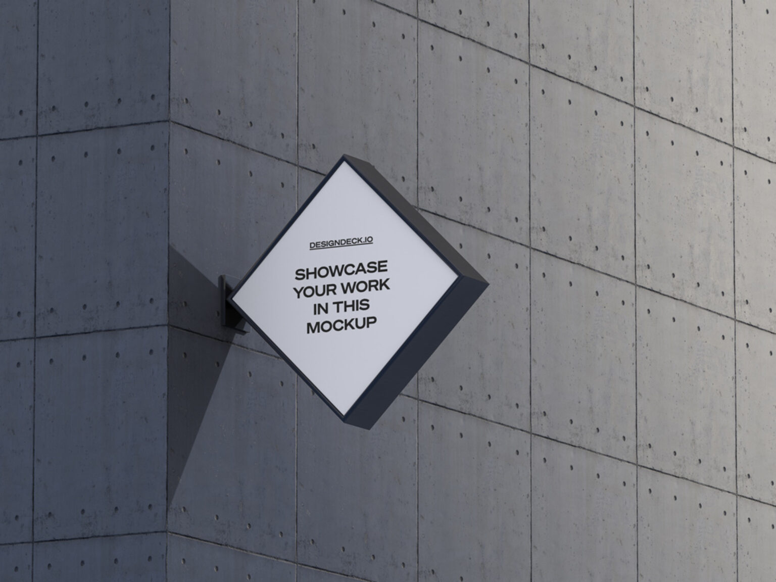 Diamond-shaped Shop Sign Mockup - Mockup World