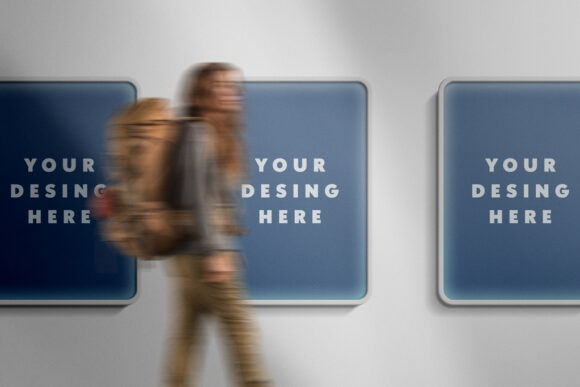 Poster Light Boxes Mockup - Mockup World