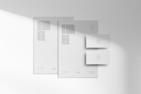 Minimalistic Stationery Mockup - Mockup World