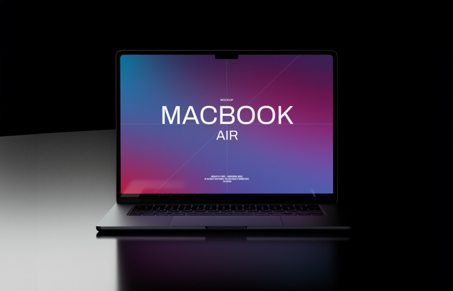Dark-Style MacBook Air Mockup - Mockup World