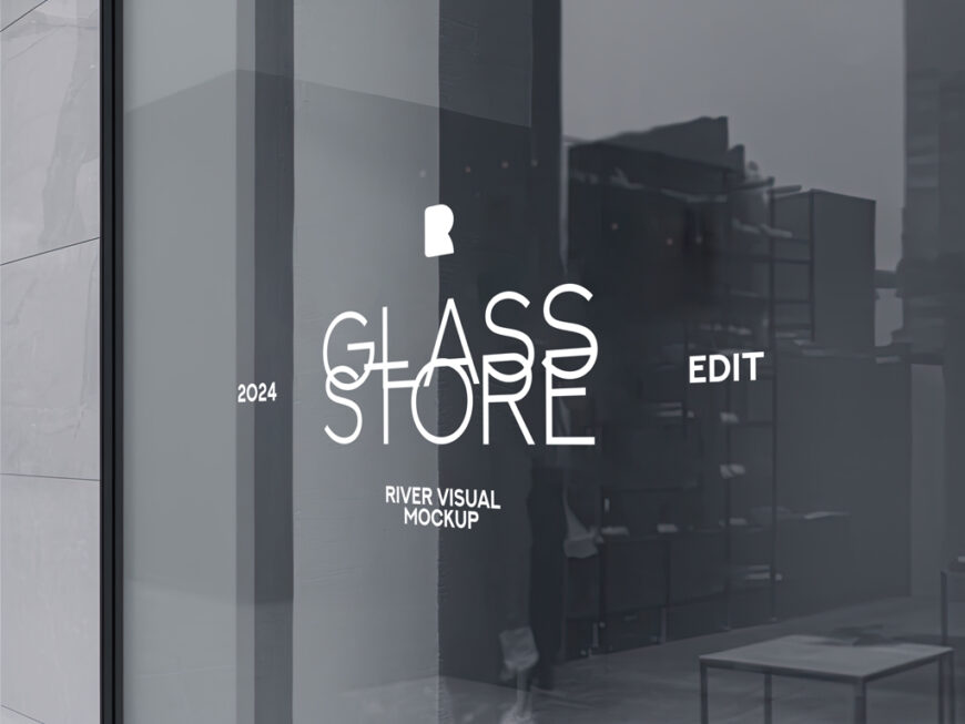 Store Window Logo Mockup - Mockup World