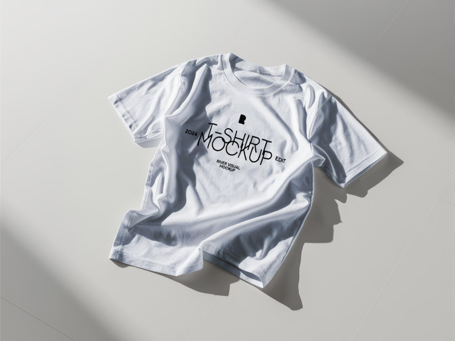 Wrinkled T-Shirt Mockup - Mockup World