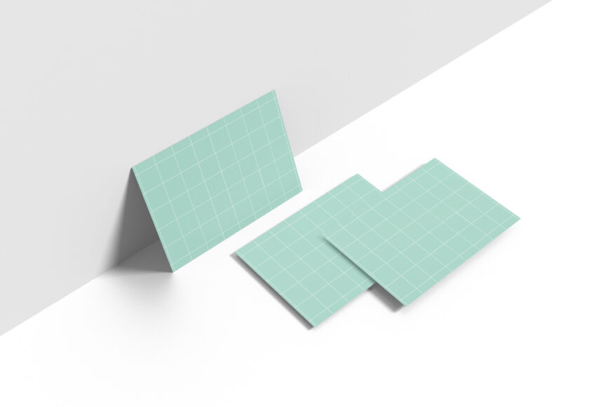 Three Postcards Mockup - Mockup World
