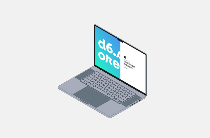 MacBook Pro Template with Reflection Mockup - Mockup World